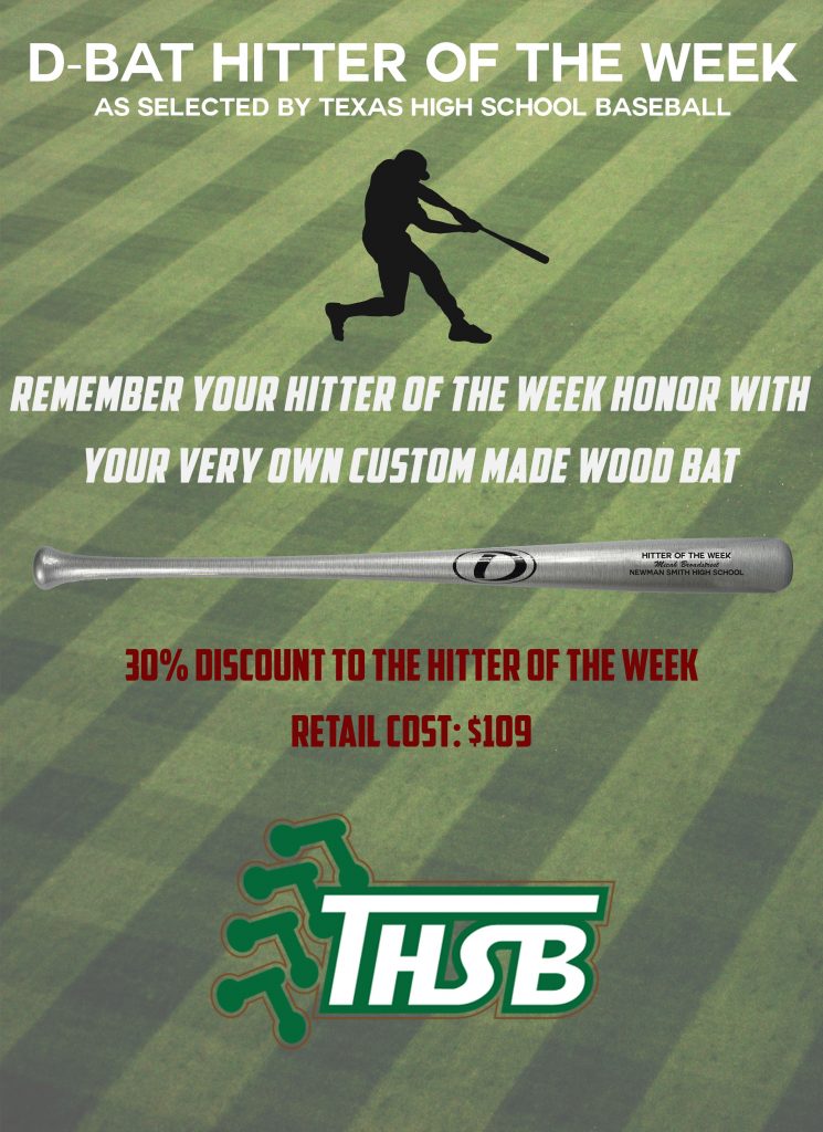 D-BAT Hitter of the Week Bat Offer | Texas Highschool BaseballTexas ...