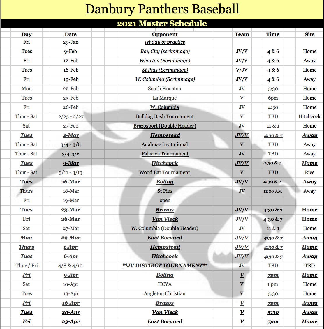 24-3A | Texas Highschool Baseball
